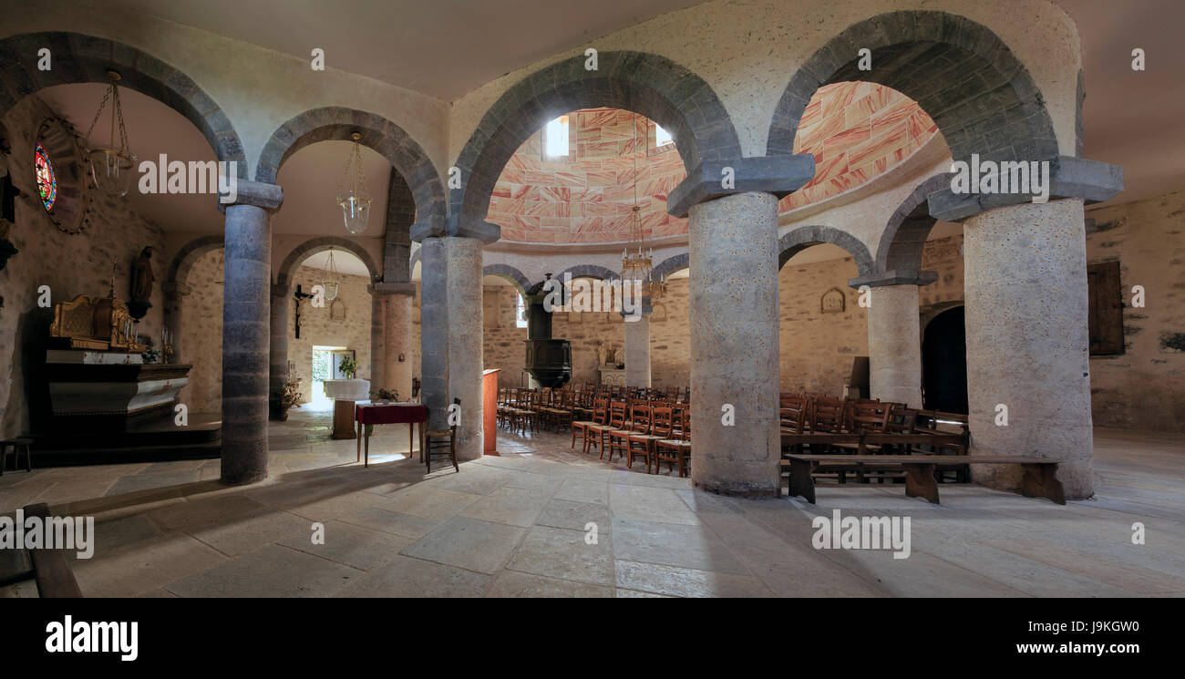 France, Correze, Saint Bonnet la Riviere, church rotunda inspired by ...