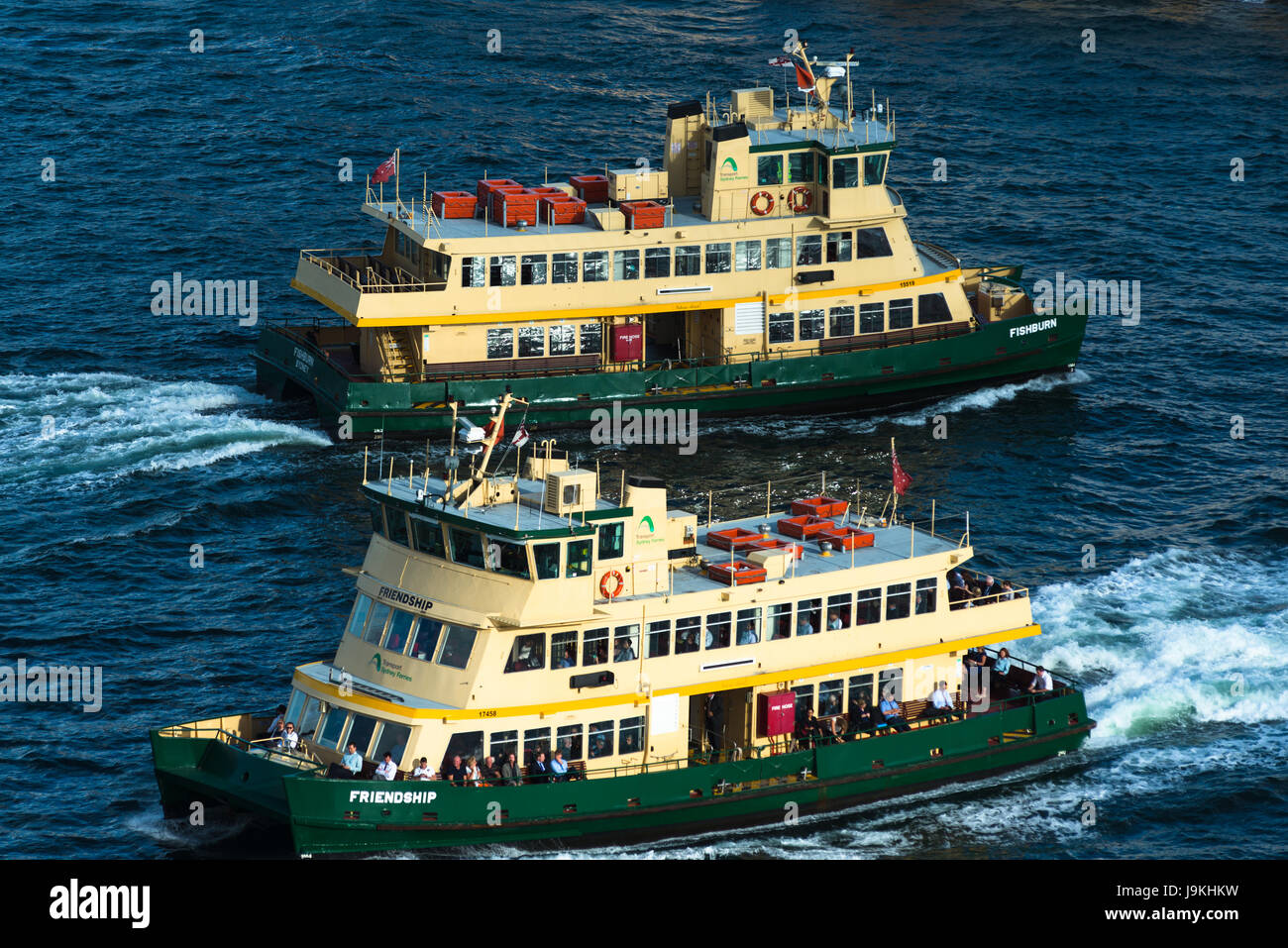 Two Sydney Ferries in the Harbour. Sydney, NSW, Australia Stock Photo ...