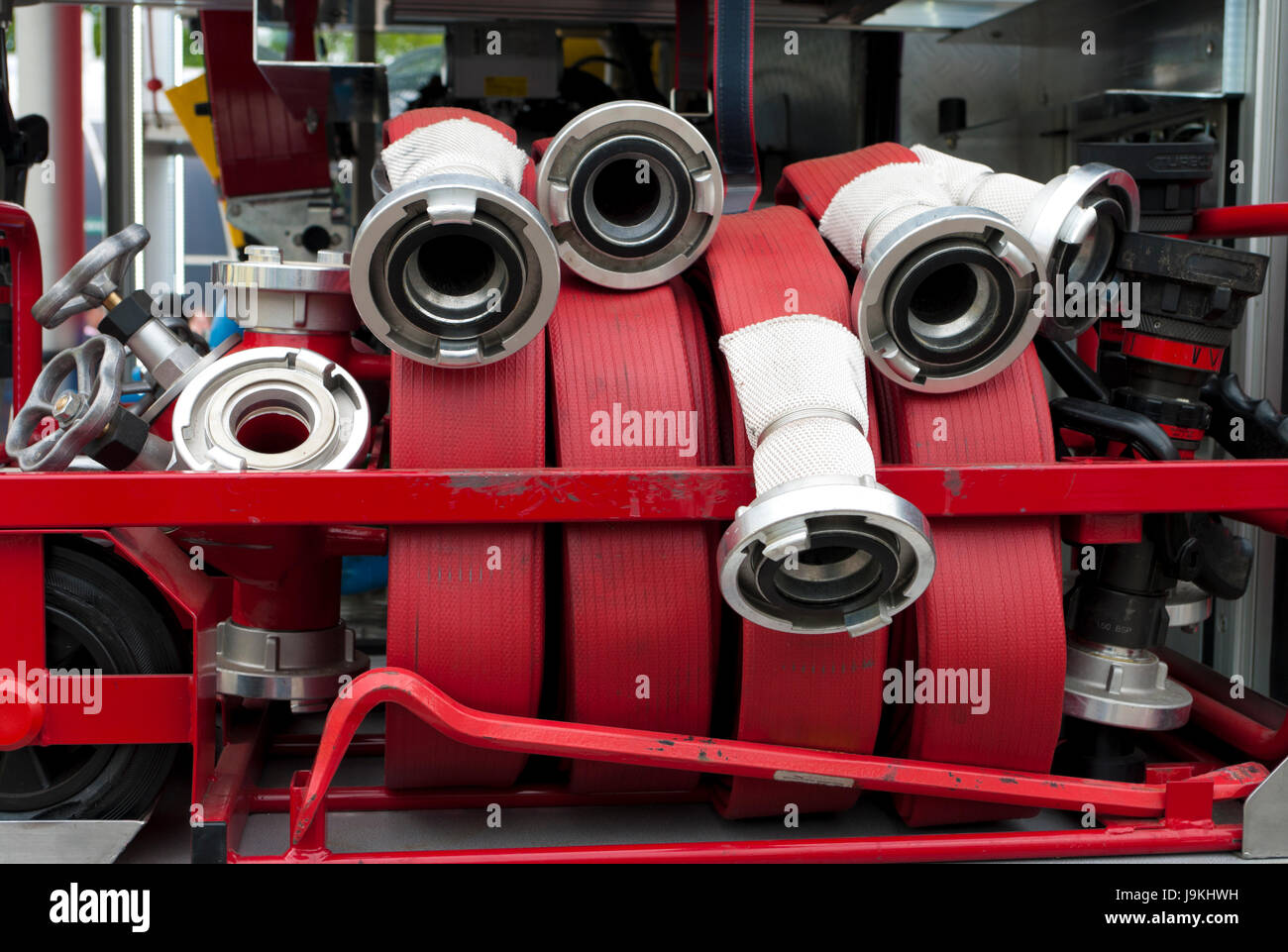 tool, fire, conflagration, hose, connector, security, safety, red, tool ...