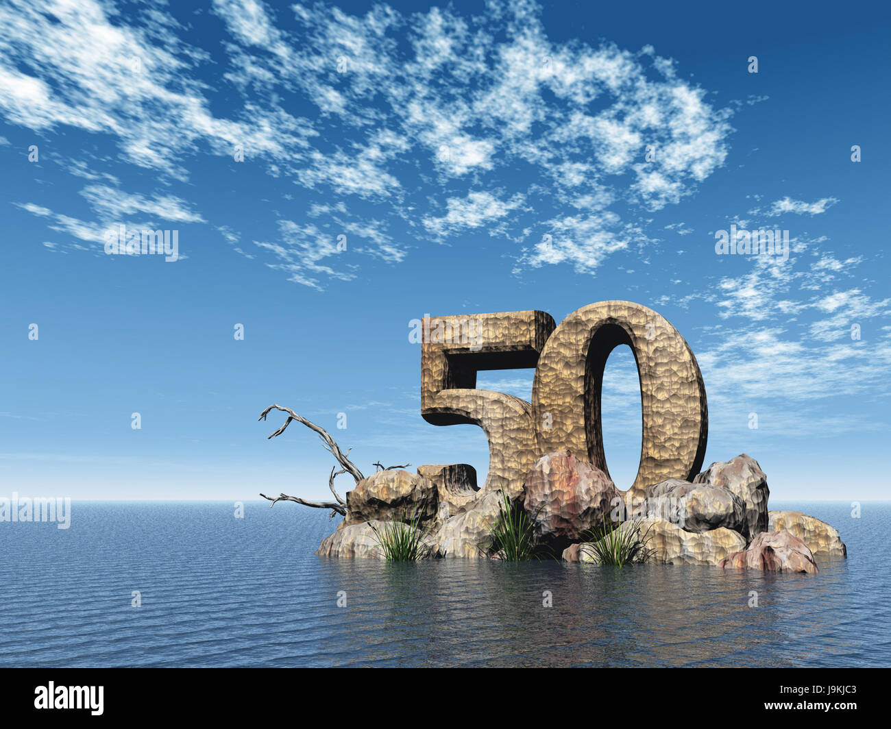 monument, stone, fifty, salt water, sea, ocean, water, blue, monument ...