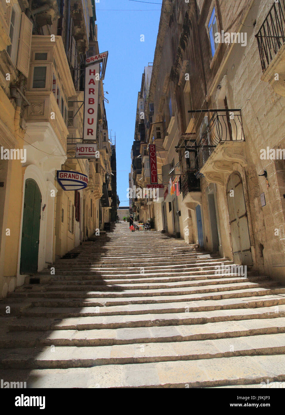 Malta steps valletta street hi-res stock photography and images - Alamy