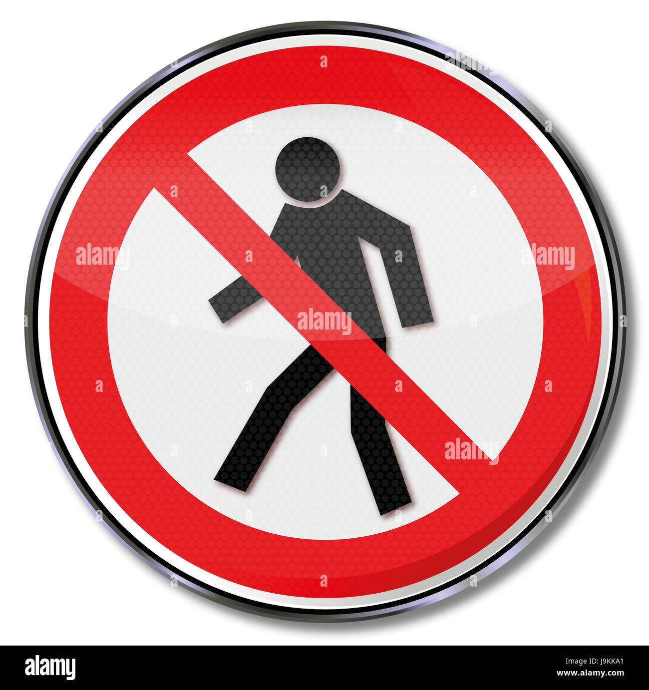 forbidden road sign crossing Stock Photo - Alamy