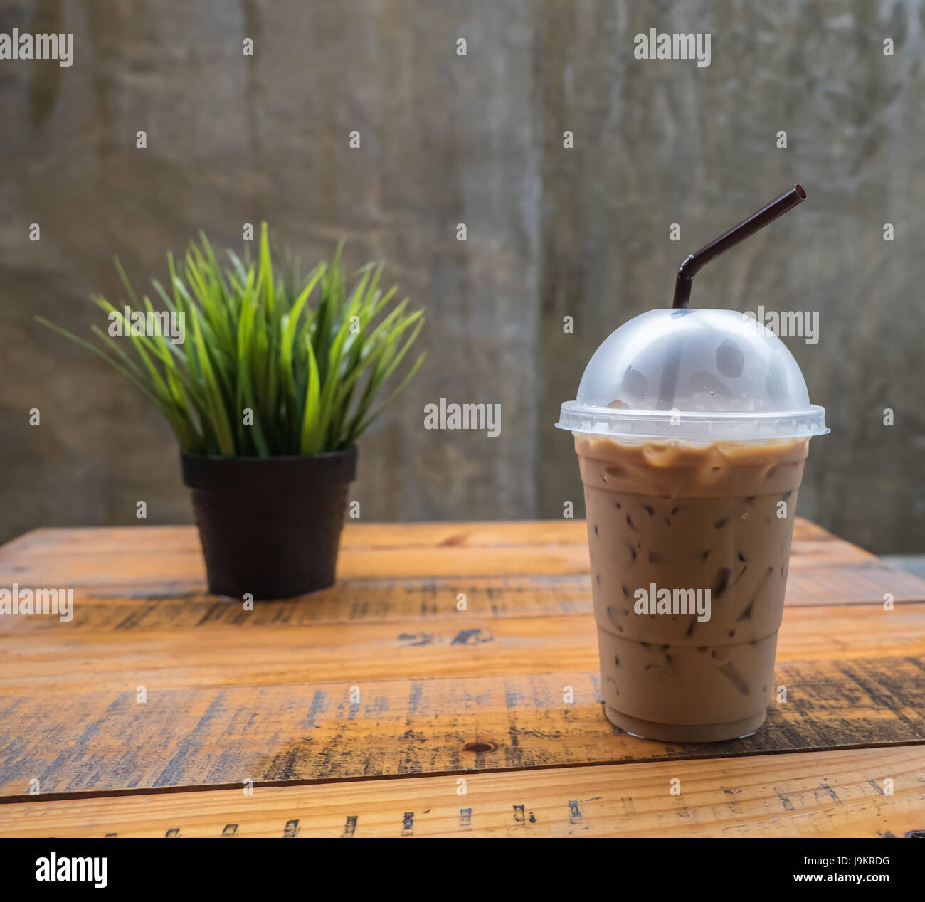 Iced coffee take-home cup Stock Photo - Alamy