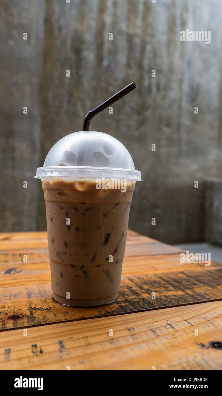 Iced coffee take-home cup Stock Photo - Alamy