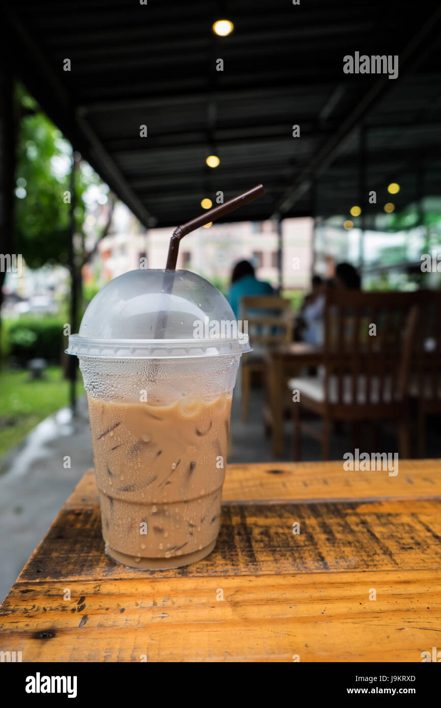 Iced coffee take-home cup Stock Photo - Alamy
