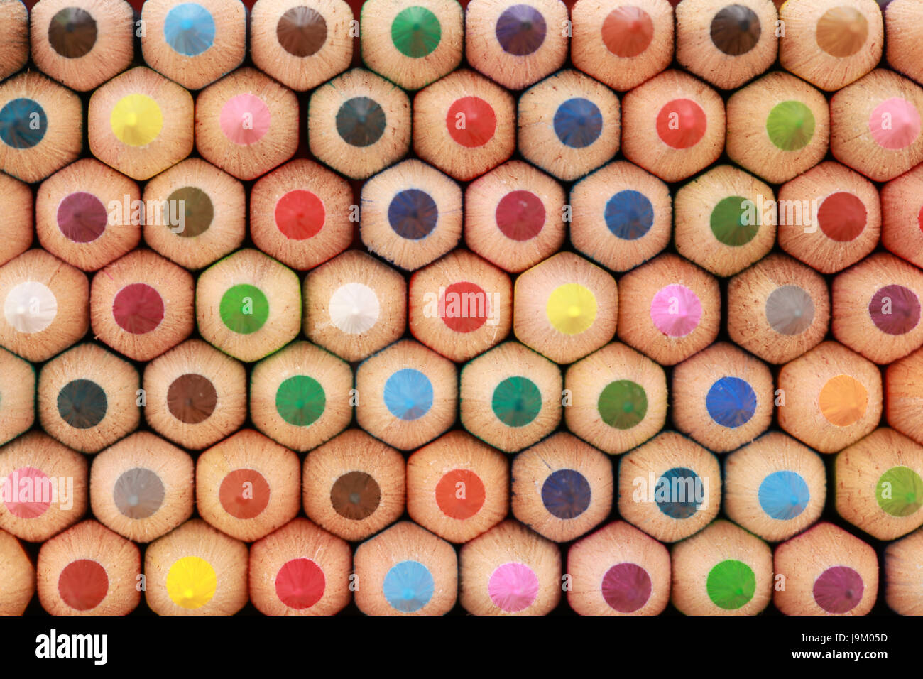 heads of colored pencils Stock Photo - Alamy