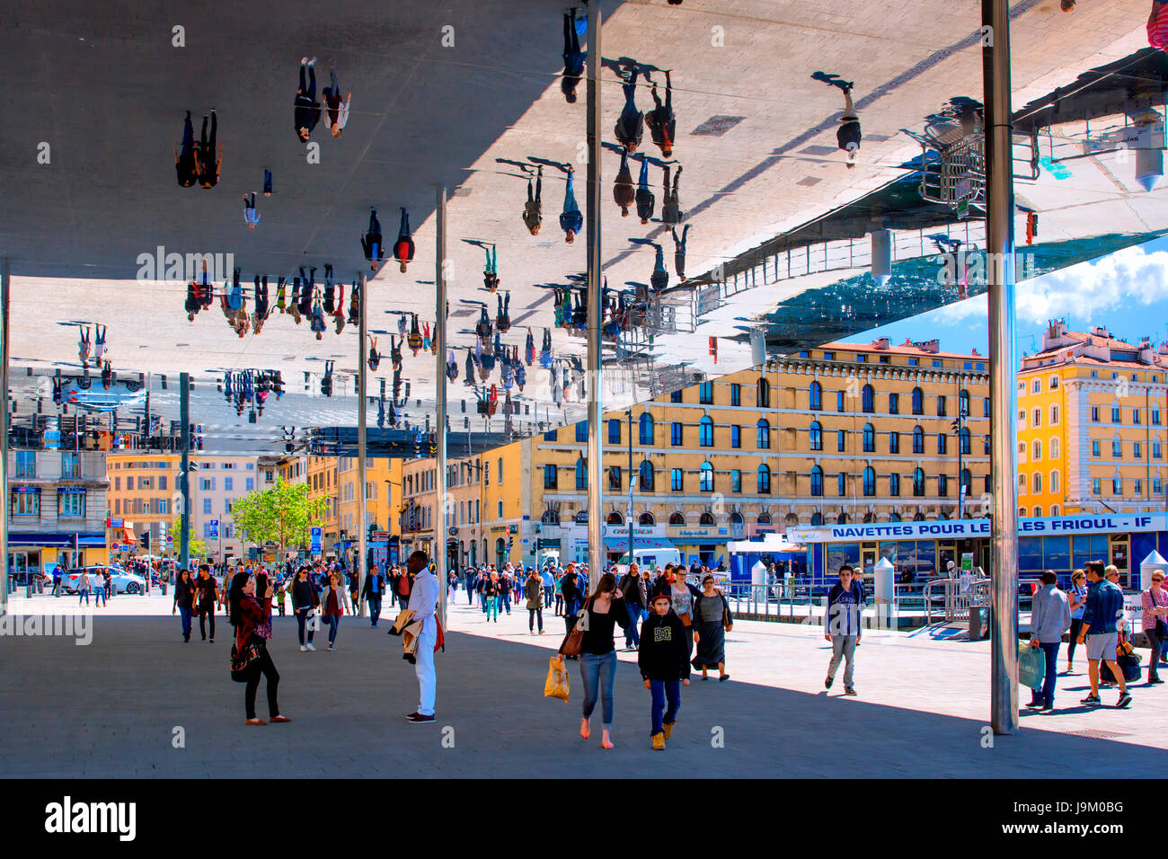 Norman Foster's l'Ombri re on the Vieux Port of Marseille Stock Photo ...