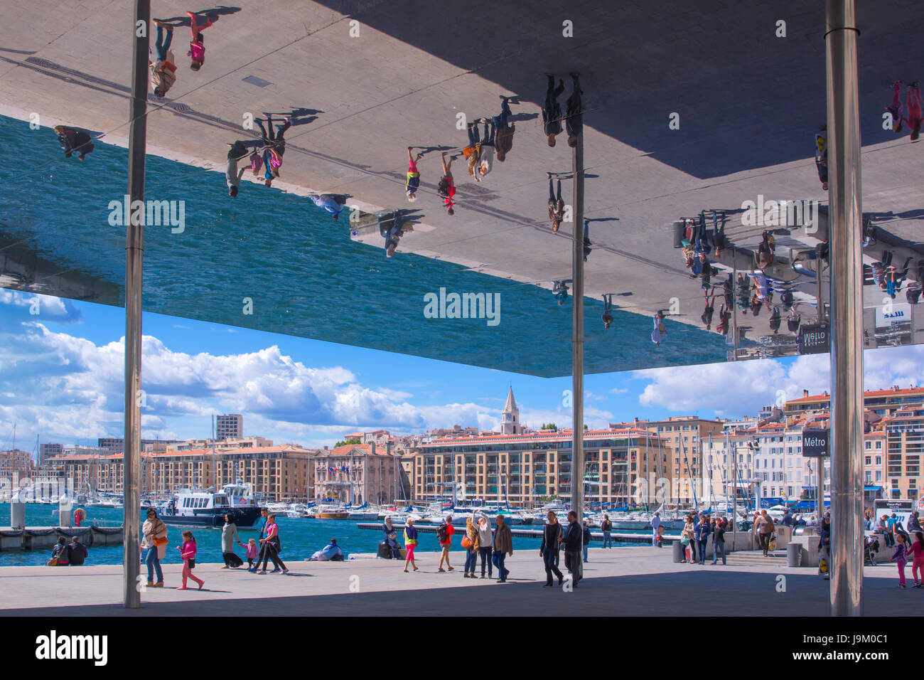 Norman Foster's l'Ombri re on the Vieux Port of Marseille Stock Photo ...