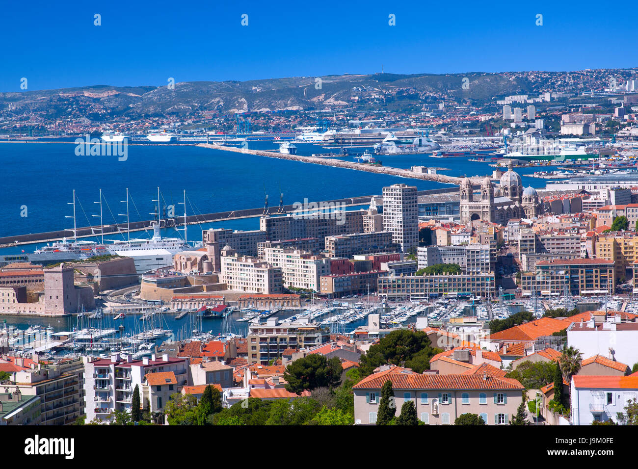 Panoramic View over Marseille and Vieux Port Stock Photo - Alamy