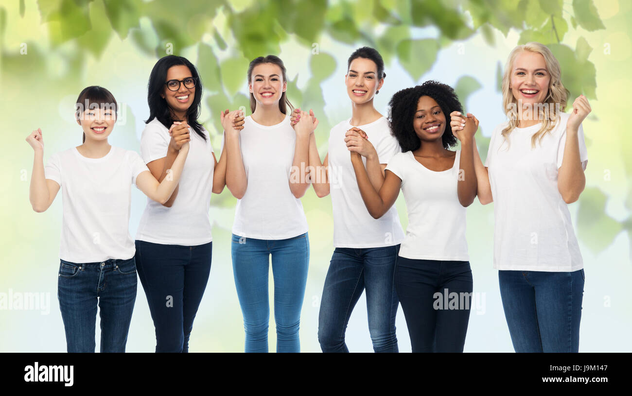 international group of happy volunteer women Stock Photo - Alamy