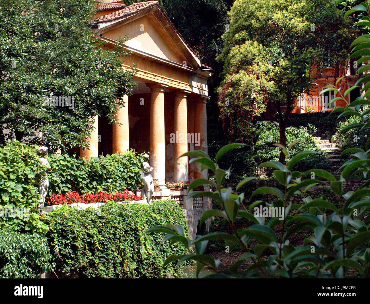 Giardino Salvi garden and the Loggia Valmarana, in Vicenza,Italy Stock ...
