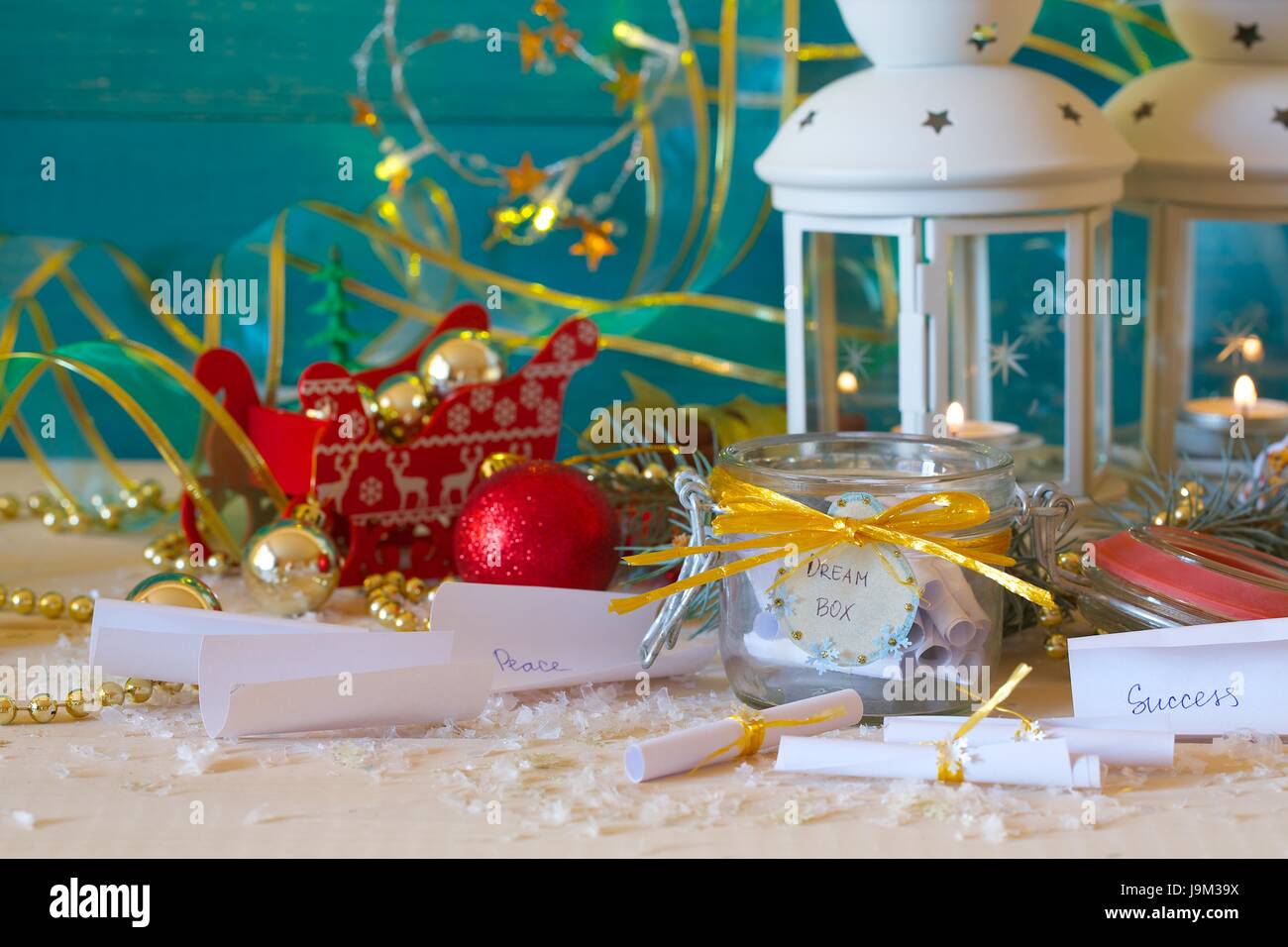 Winter holidays congratulations Closeup Stock Photo - Alamy