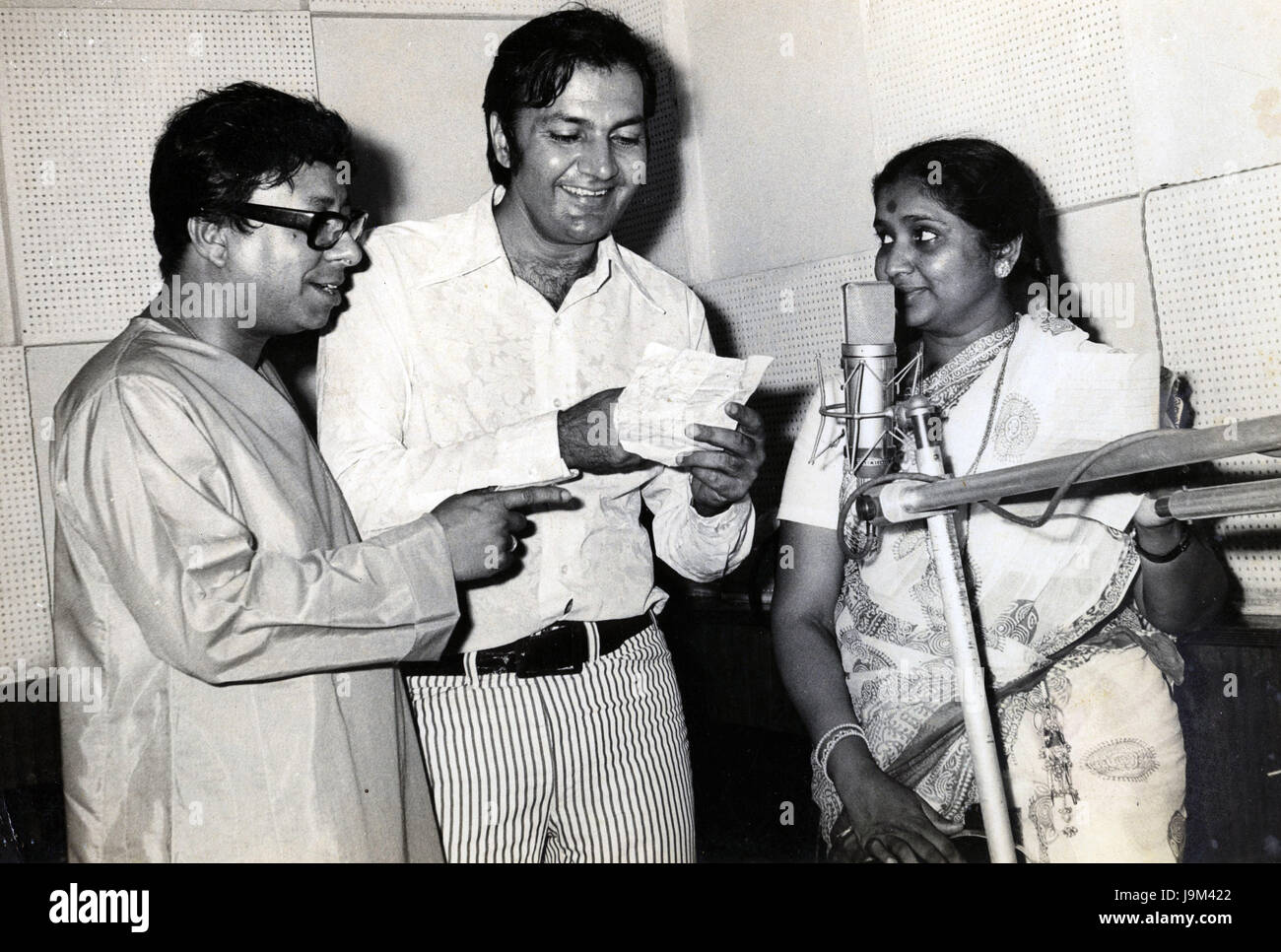 R D Burman Indian music director Prem Chopra actor and Asha Bhosle ...