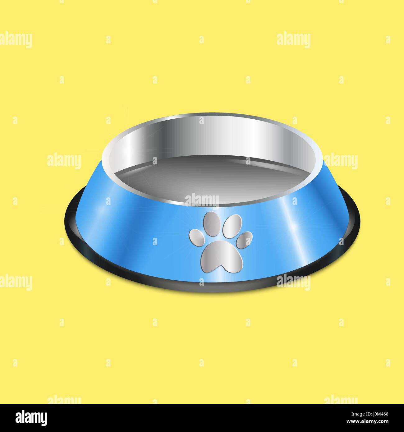 Pet dish. Empty metallic cat plate Stock Vector Image & Art - Alamy