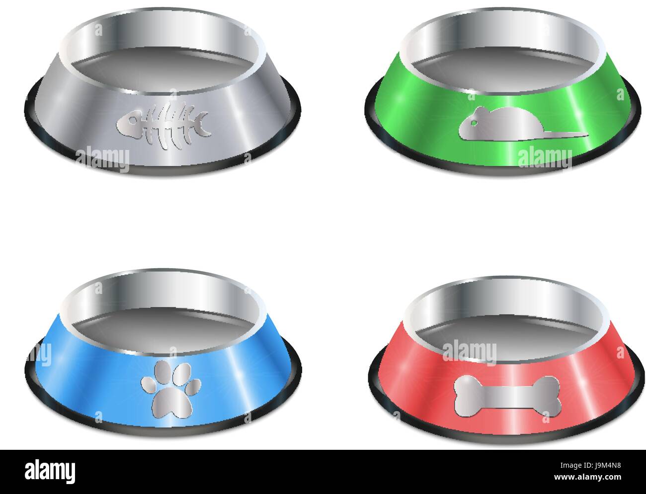 Pet products food set Cut Out Stock Images & Pictures - Alamy