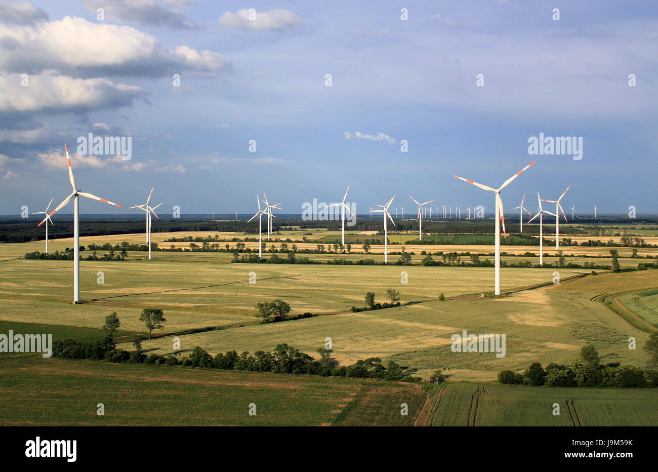 aerial perspective, wind force, wind energy, power generation, wind ...