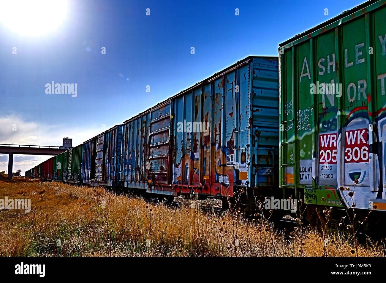 Graffiti on a Parked Train Car Stock Photo - Alamy