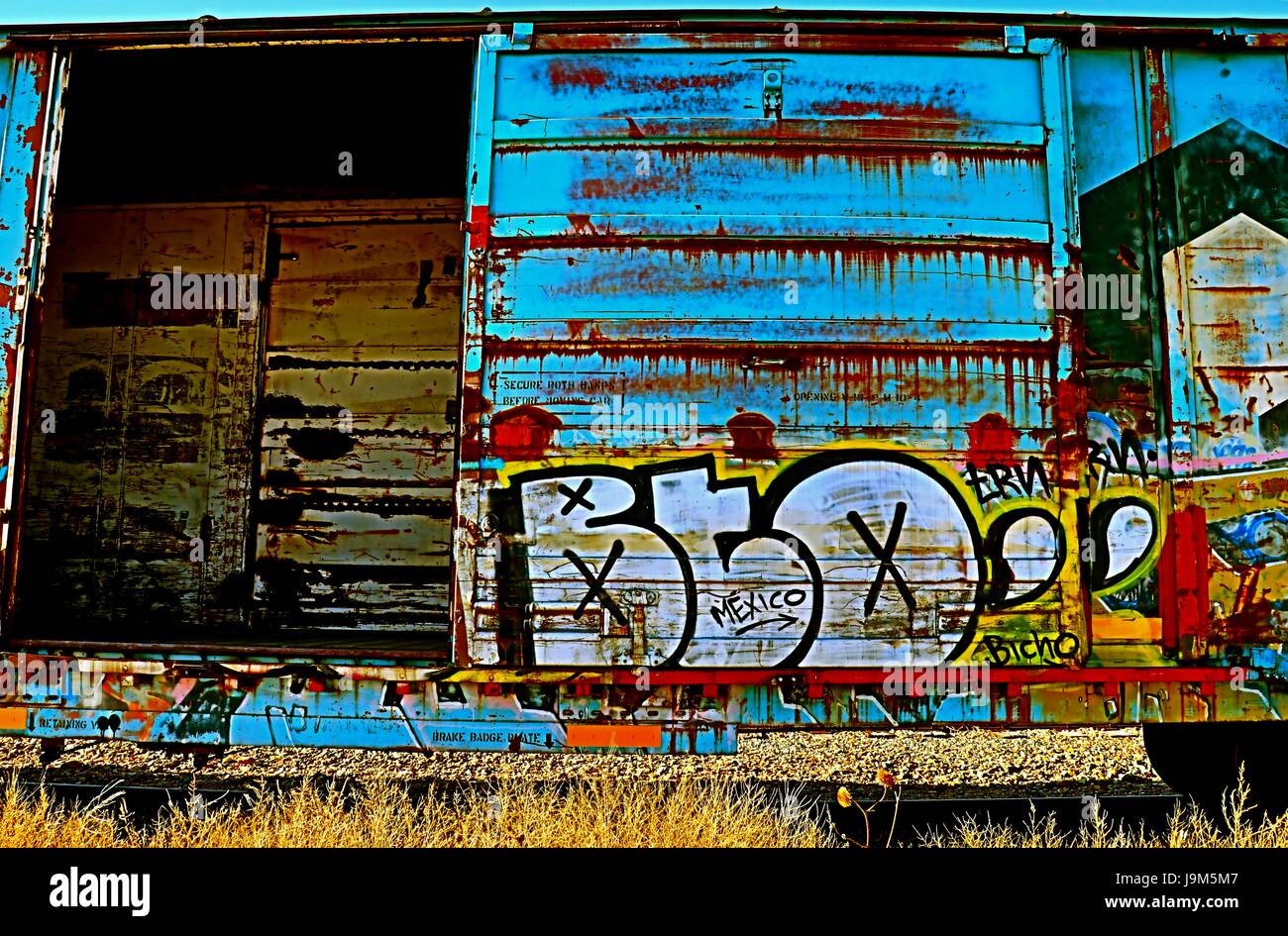 Graffiti on railroad car hi-res stock photography and images - Alamy
