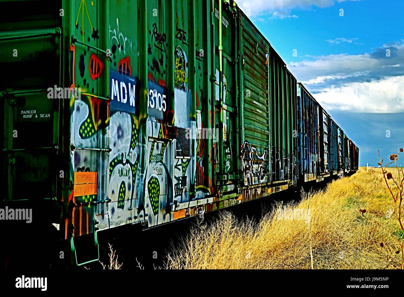 Graffiti on railroad car hi-res stock photography and images - Alamy