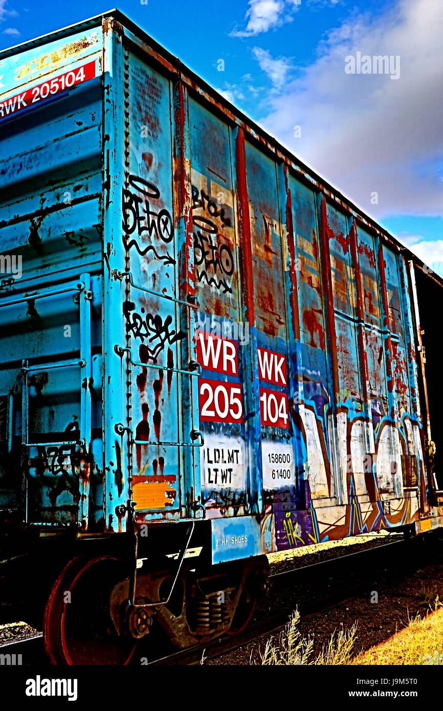 Graffiti on railroad car hi-res stock photography and images - Alamy