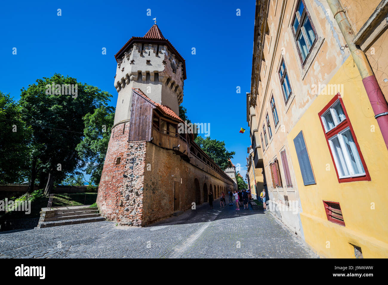 Carpenter's Tower (Turnul Dulgherilor) on a Strada Cetatii (Castle or ...