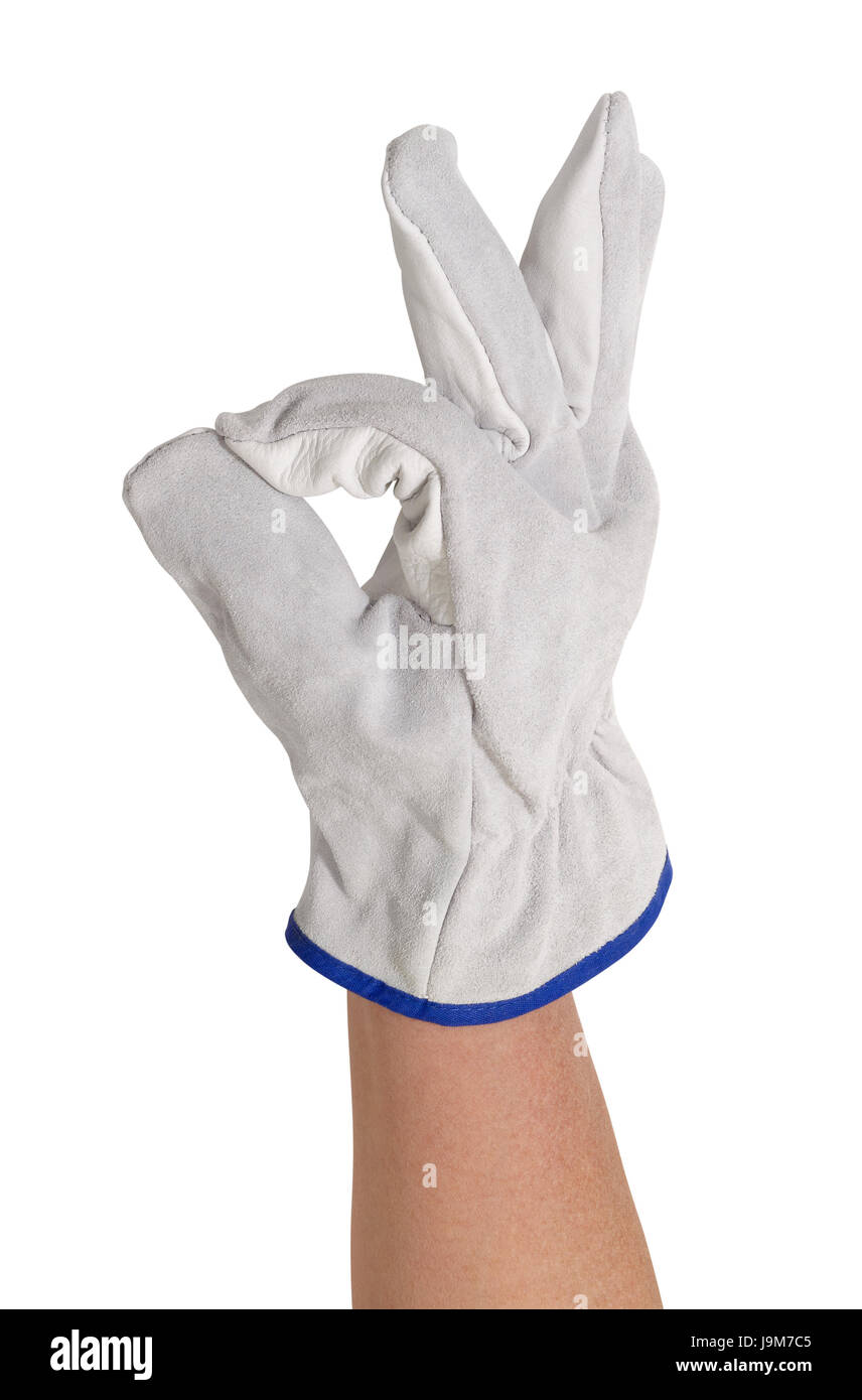 signaling gloved hand Stock Photo - Alamy