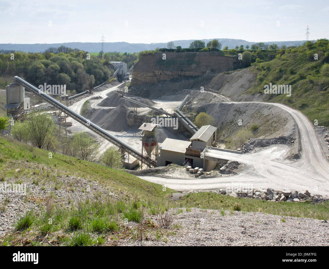stone, surface mining, gravel pit, building material, pit, tree, stone ...