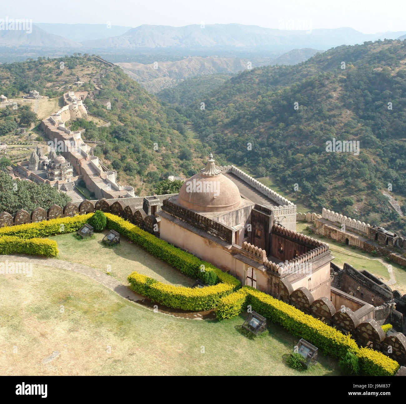 india, fortress, stone, india, wall, location shot, aerial photograph ...
