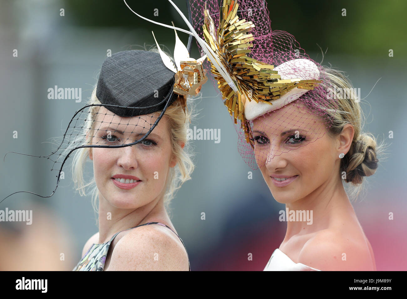 Female racegoers on Ladies Day during the 2017 Investec Epsom Derby ...