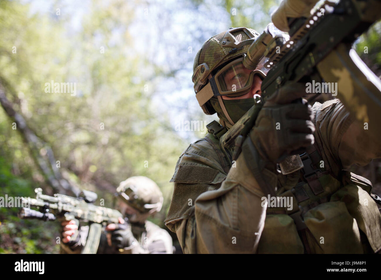 Group of officers on reconnaissance Stock Photo - Alamy