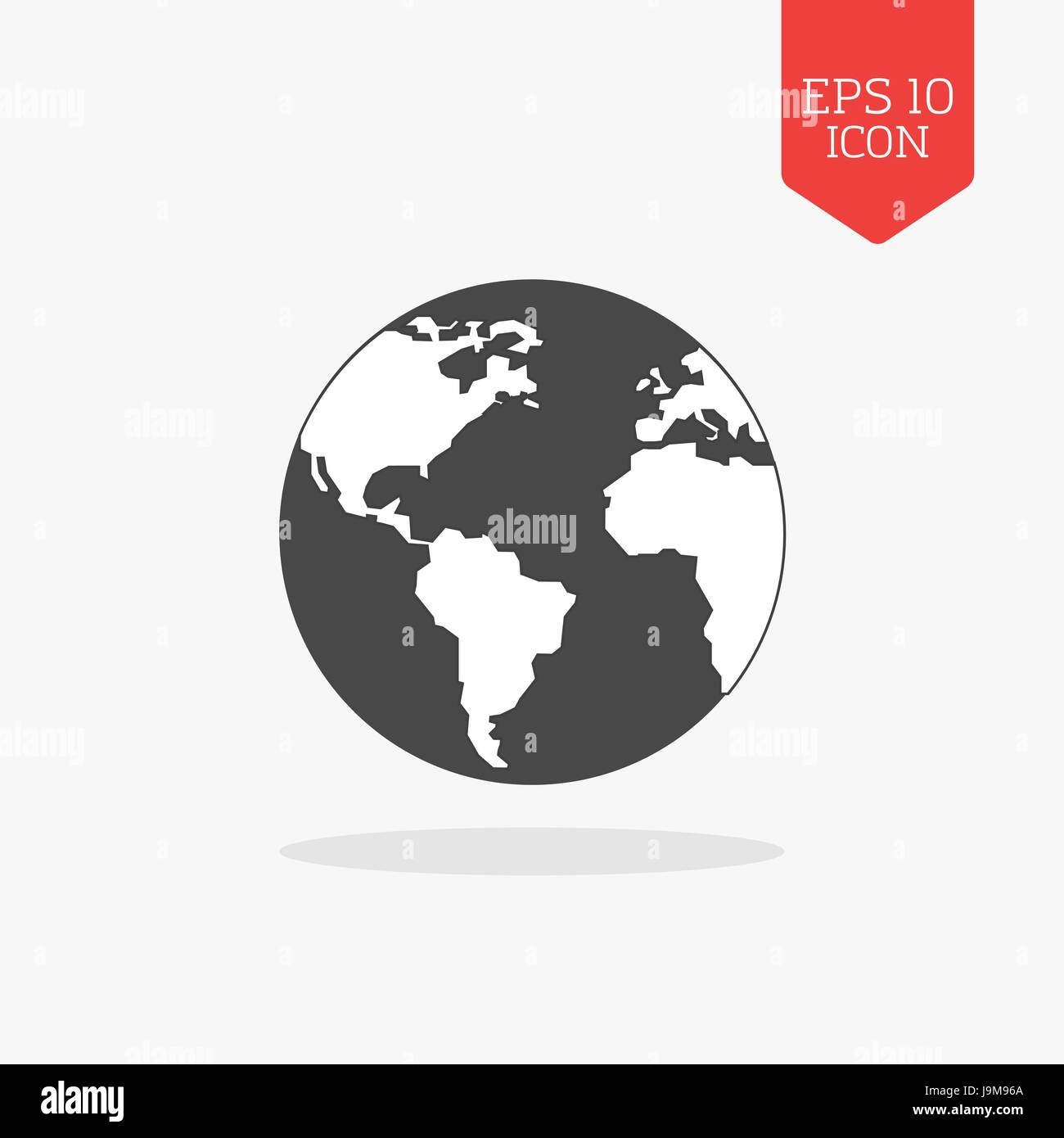 World, globe icon. Flat design gray color symbol. Modern UI web ...