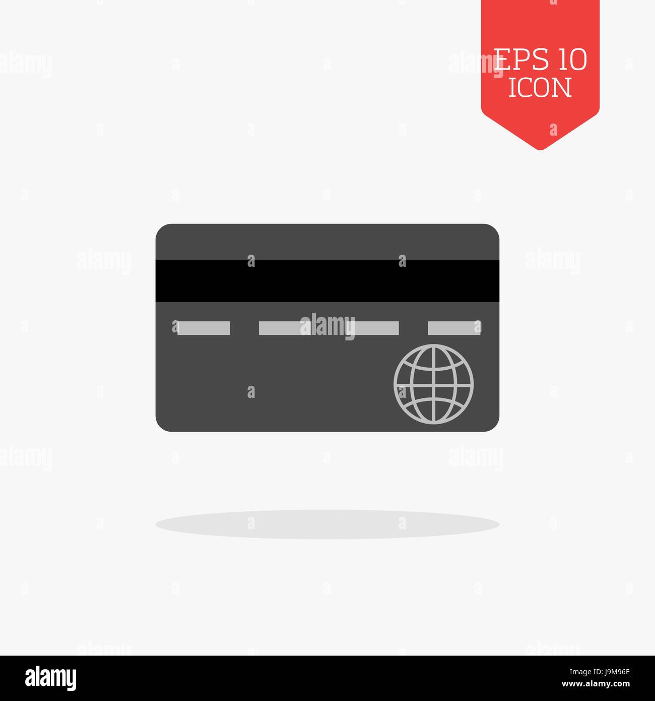 Credit card icon. Flat design gray color symbol. Modern UI web ...