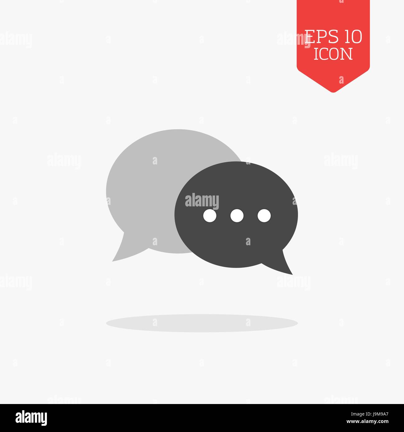 Chat icon. Flat design gray color symbol. Modern UI web navigation ...