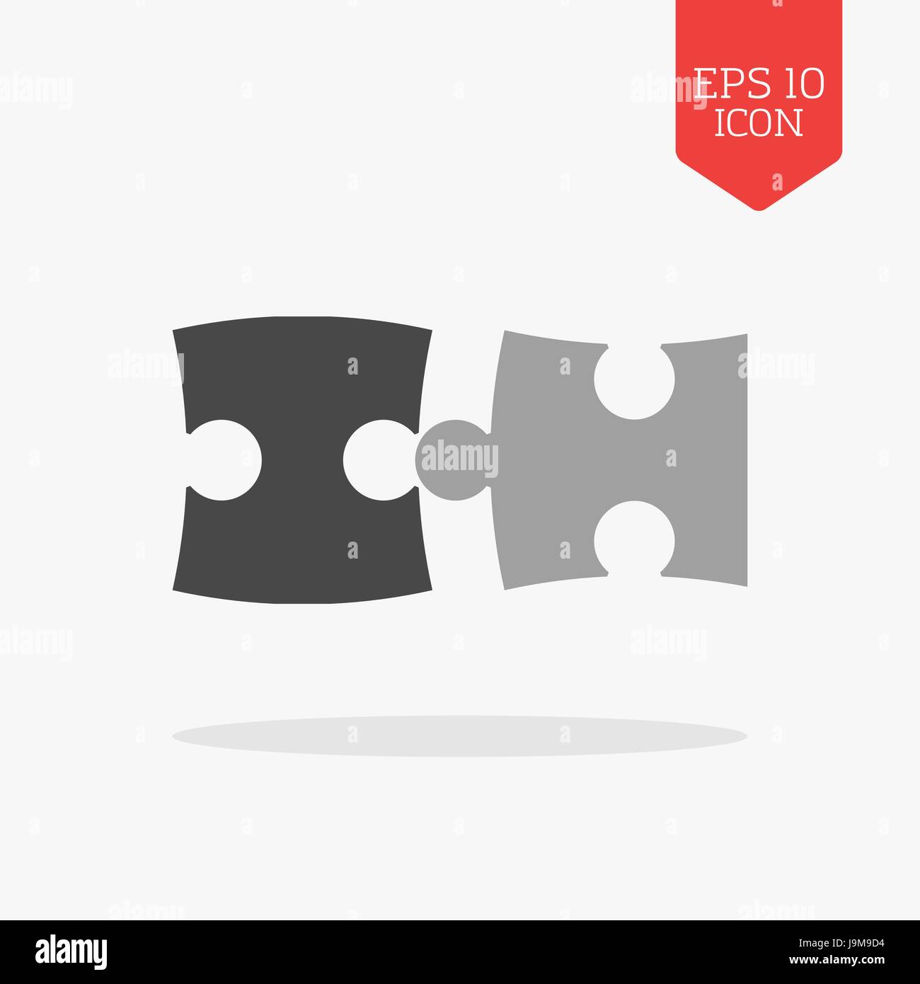 Puzzle icon. Flat design gray color symbol. Modern UI web navigation ...