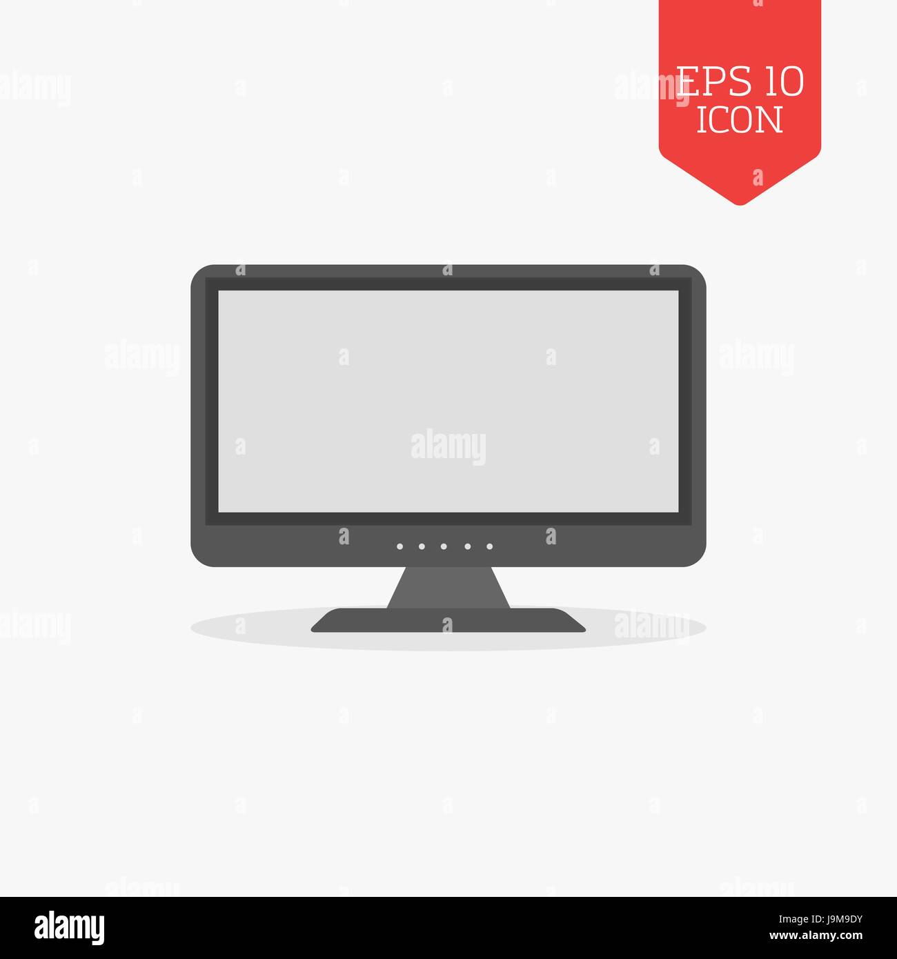 Monitor icon. Flat design gray color symbol. Modern UI web navigation ...