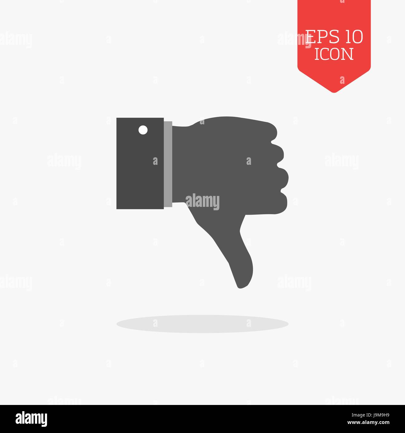 Thumb down, dislike icon. Flat design gray color symbol. Modern UI web ...