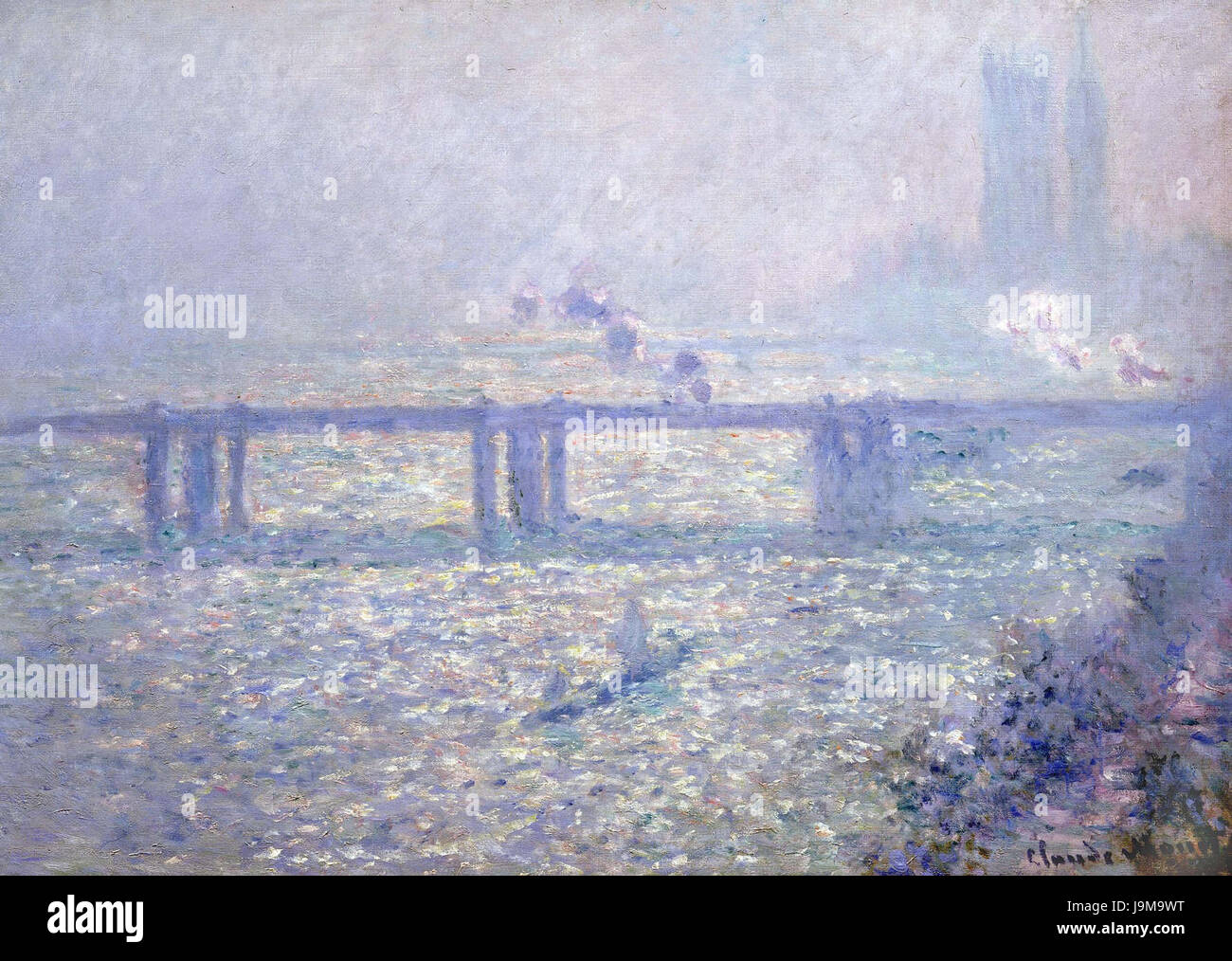 Painting claude monet charing cross bridge hi-res stock photography and ...
