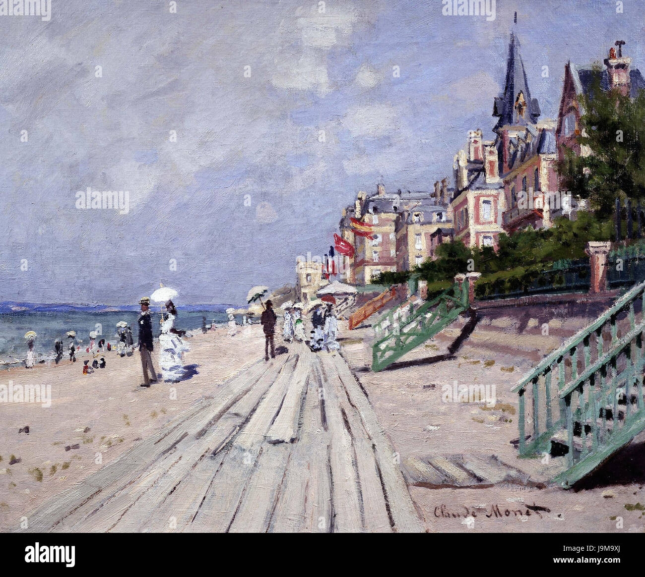 Claude Monet - Beach at Trouville 1870 Stock Photo - Alamy