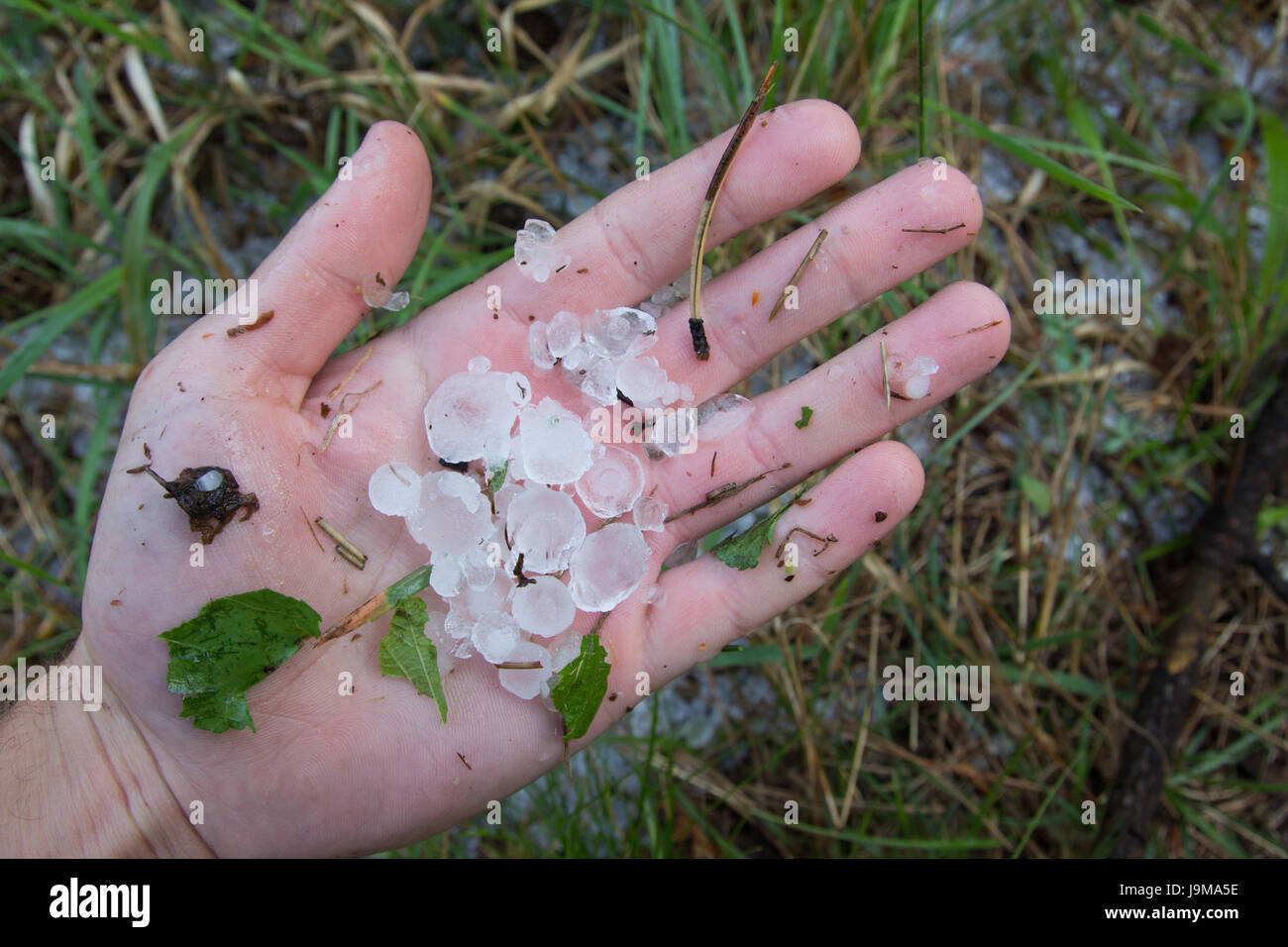 Hand large ball hail hi-res stock photography and images - Alamy