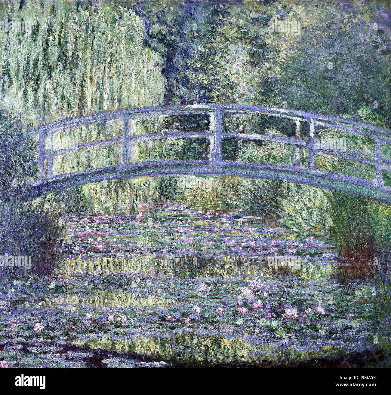 Claude Monet - Pond with waterlilies, green harmony 1889 Paris, musée d ...