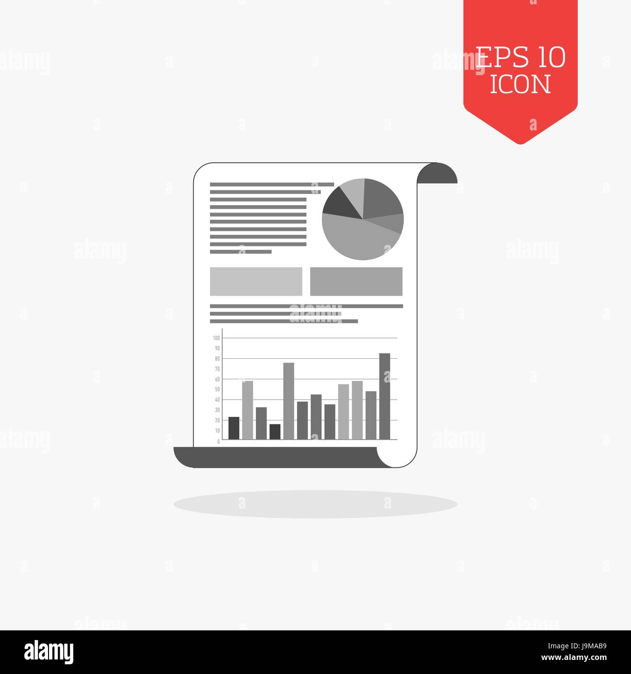 Statistics icon. Flat design gray color symbol. Modern UI web ...
