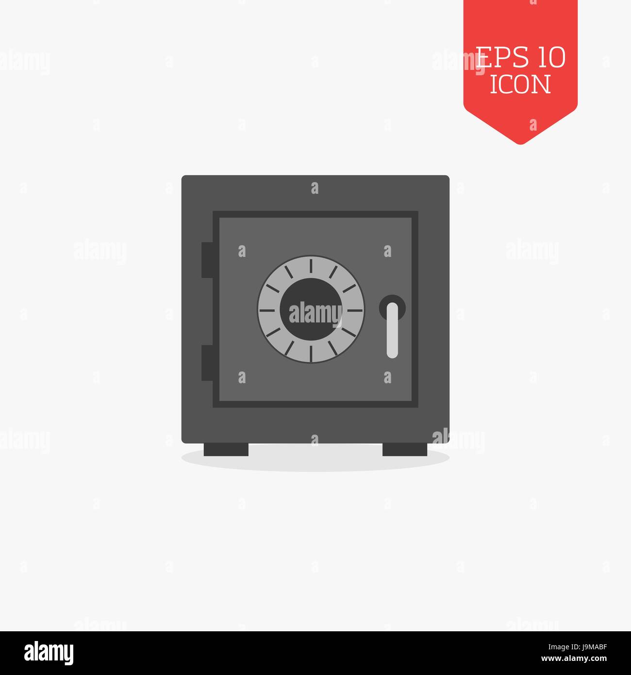 Security safe icon. Flat design gray color symbol. Modern UI web ...
