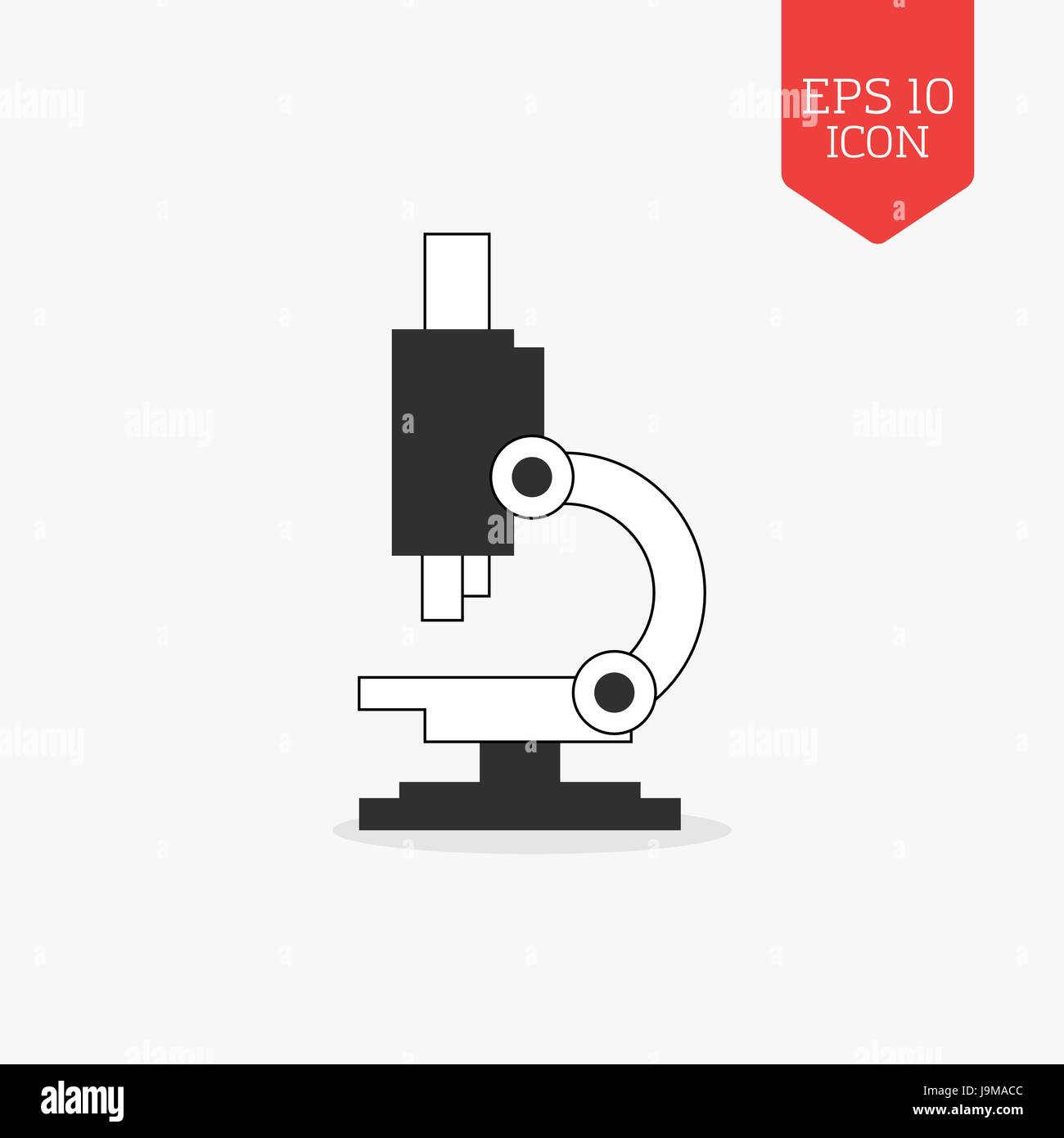 Microscope flat icon black hi-res stock photography and images - Alamy