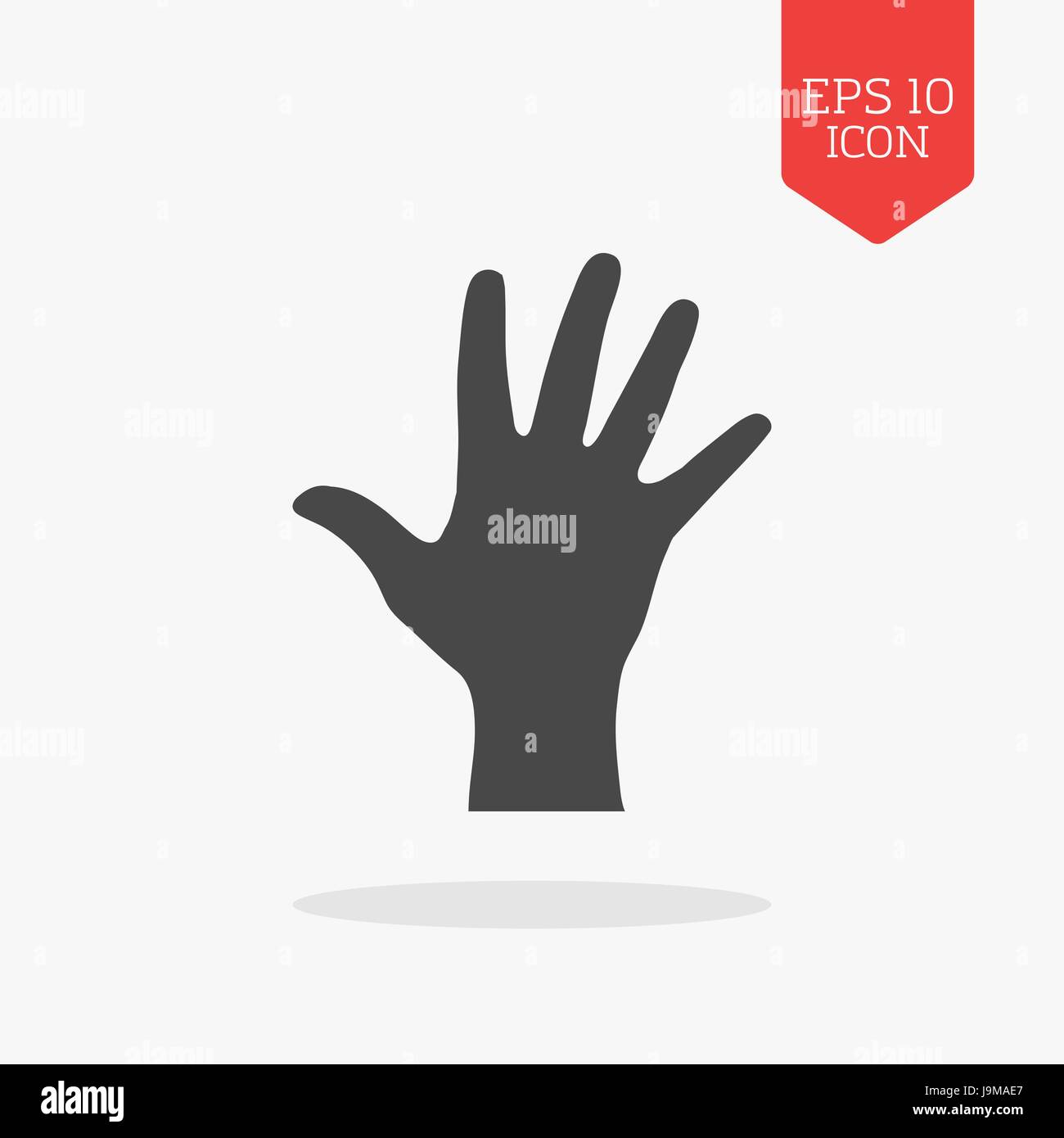 Hand, palm icon. Flat design gray color symbol. Modern UI web ...