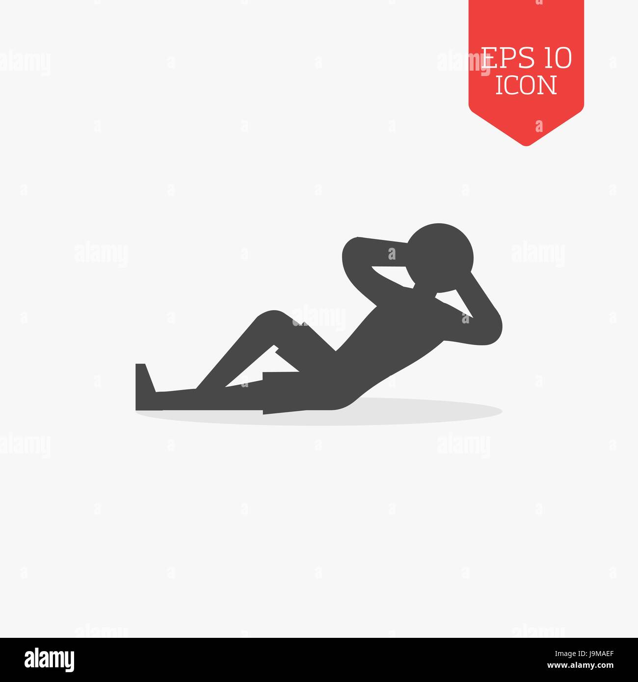 Relaxing man icon. Flat design gray color symbol. Modern UI web ...