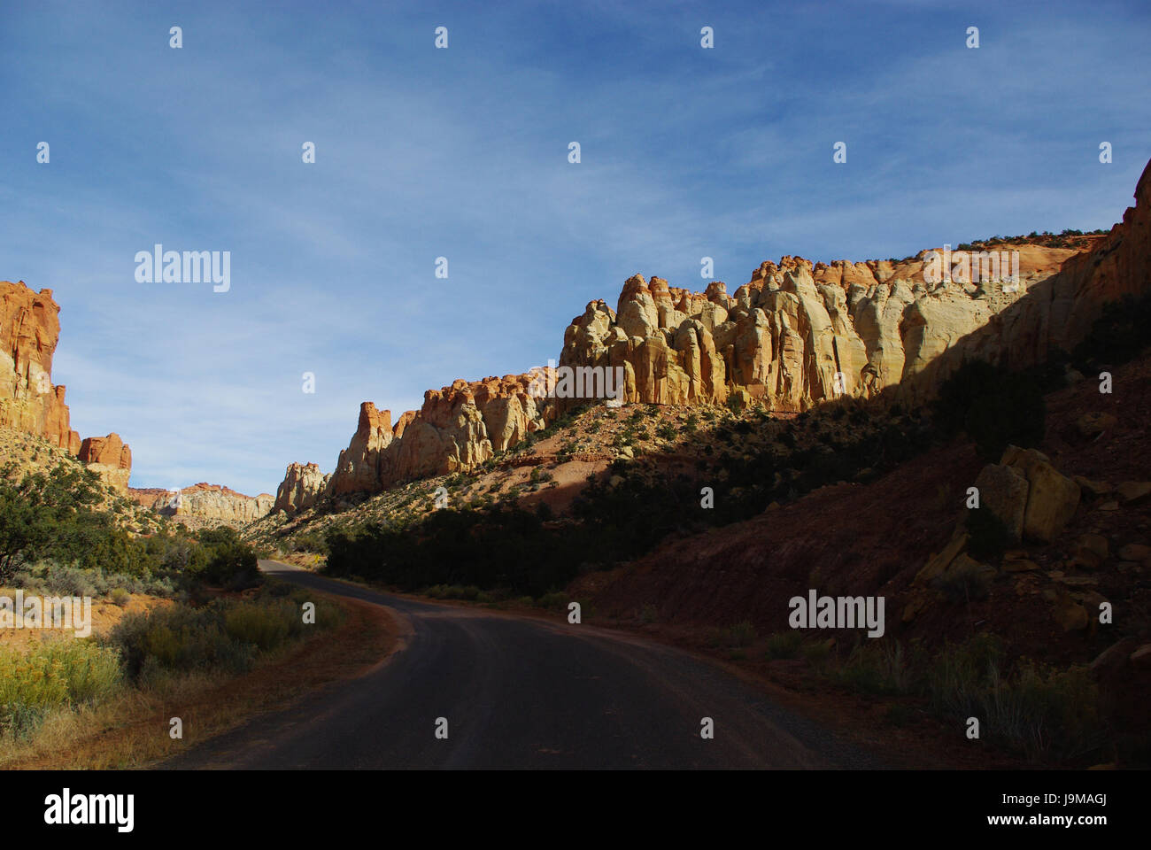 blue, tower, formation, rock, firmament, sky, wall, blue, tower, desert ...