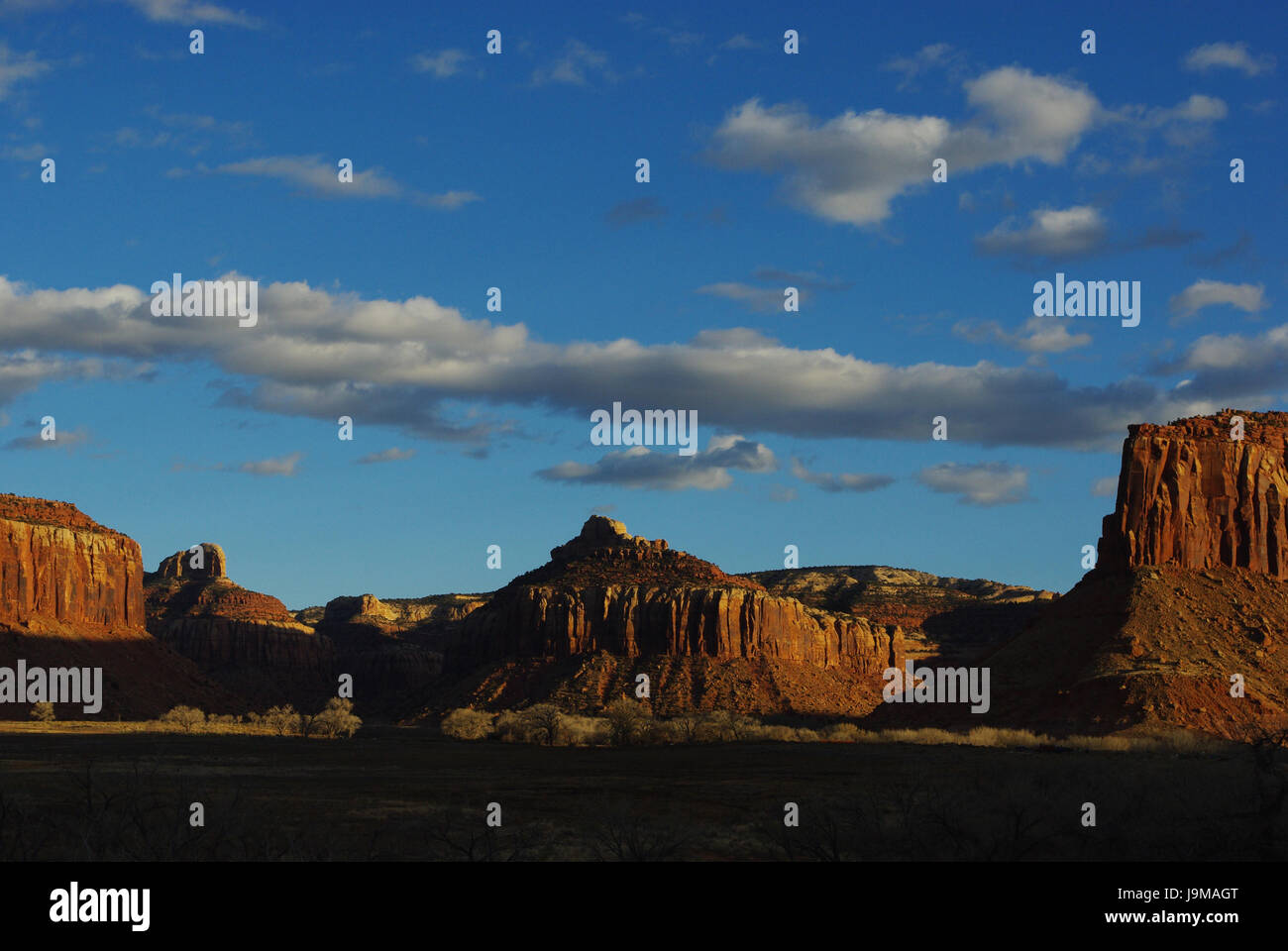 blue, cloud, rock, orange, firmament, sky, mountain, blue, cloud, usa ...