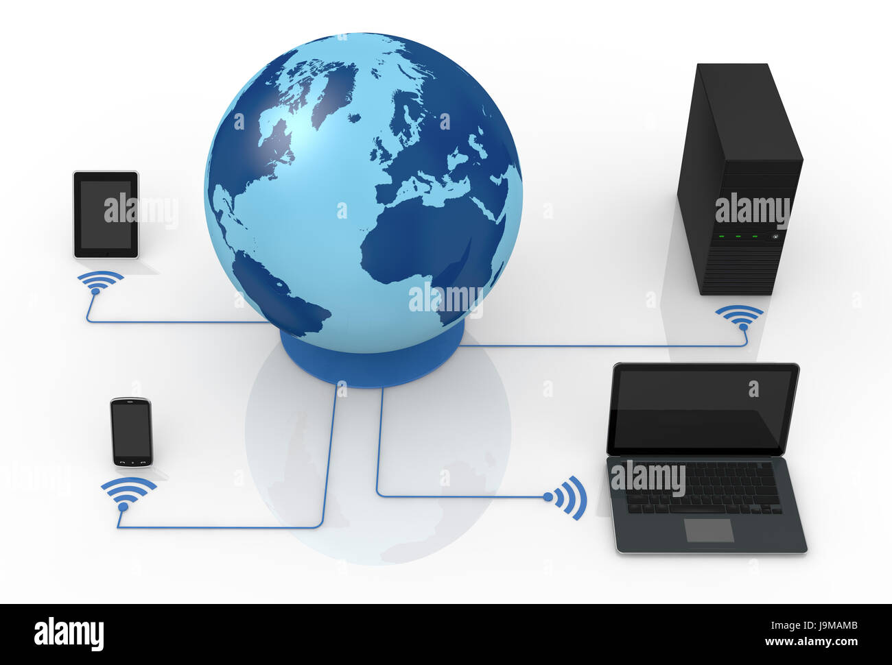 Cable and wireless world map hi-res stock photography and images - Alamy