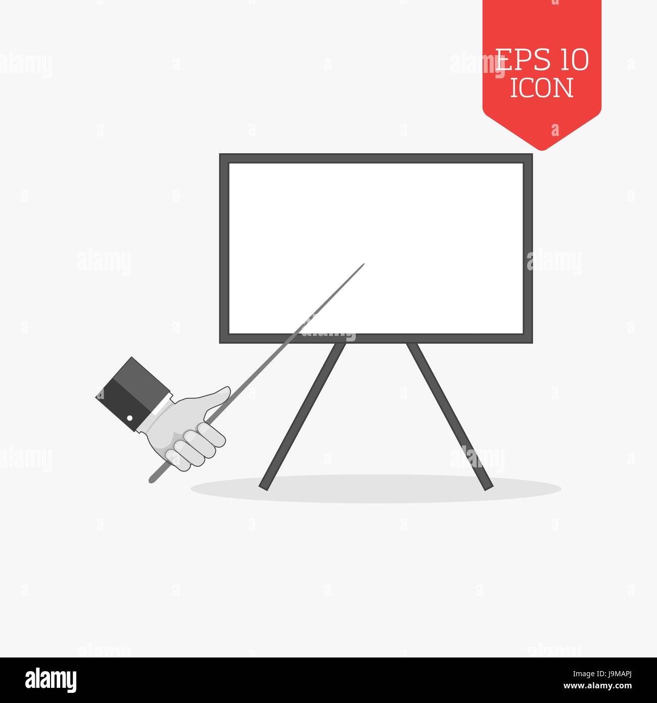 Whiteboard presentation concept icon. Flat design gray color symbol ...