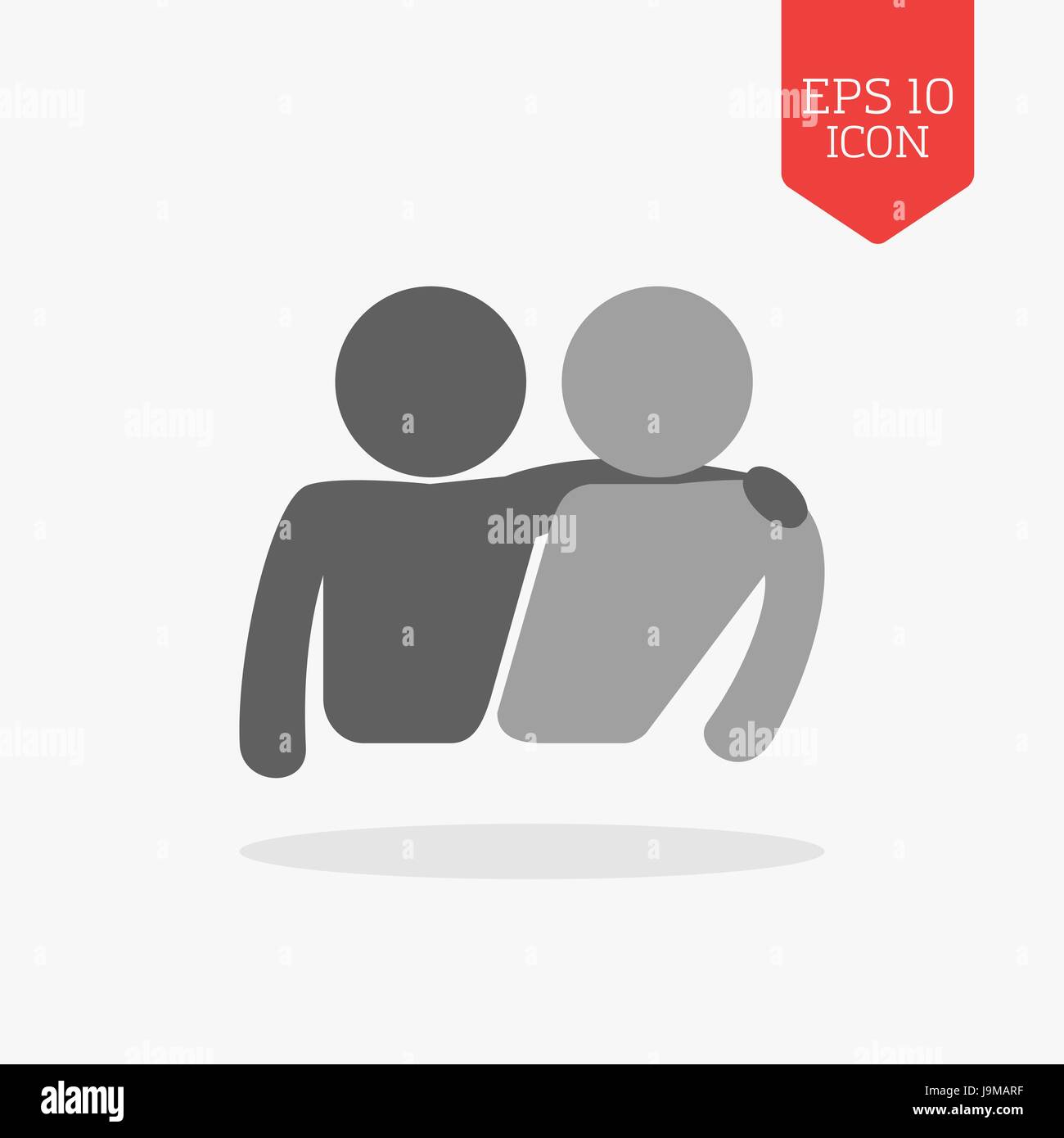 Friends icon. Flat design gray color symbol. Modern UI web navigation ...